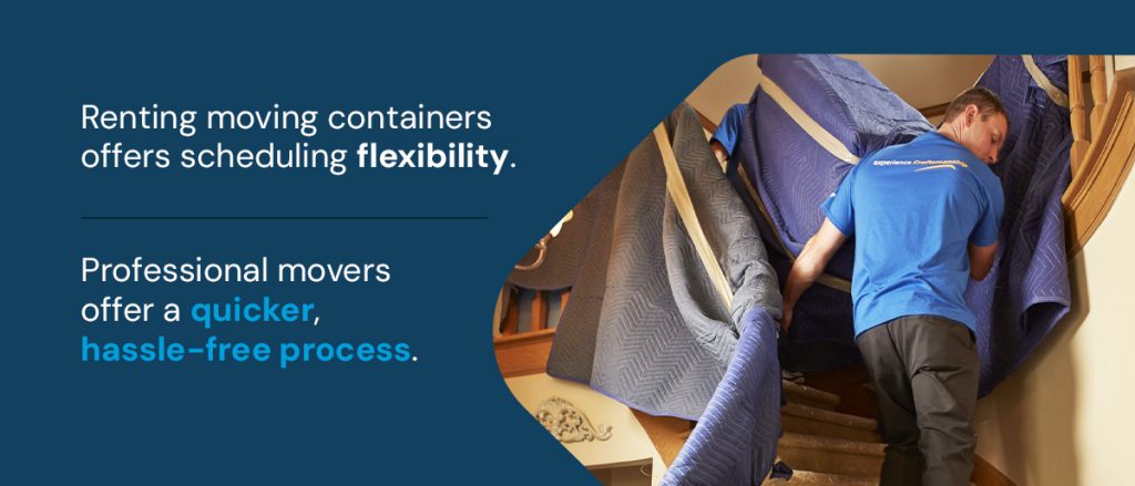 Moving Containers Vs. Professional Movers | Corrigan Moving